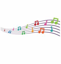 Red roses with music notes Royalty Free Vector Image