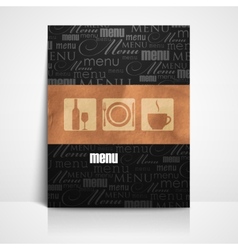 Restaurant menu design on wood background Vector Image