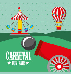Carnival fun fair festival circus park Royalty Free Vector