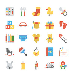 Baby icons collection Royalty Free Vector Image