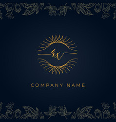 Elegant luxury initial letter ad logo Royalty Free Vector