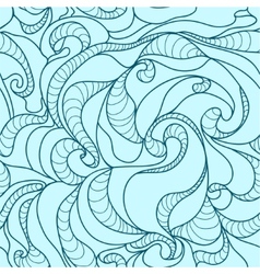 Seamless pattern with watercolor blue clouds Vector Image