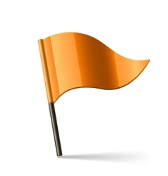 Orange flag Royalty Free Vector Image - VectorStock