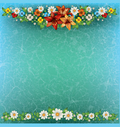 Abstract spring floral background with flowers Vector Image