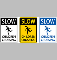 Pedestrian crossing sign on white background Vector Image