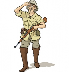 Explorer and hunter Royalty Free Vector Image - VectorStock