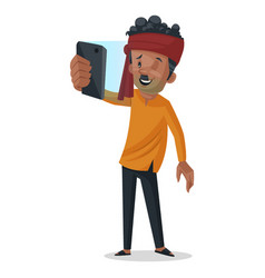 Cartoon angry mob stick characters walking Vector Image