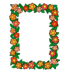 Cartoon flower frame Royalty Free Vector Image
