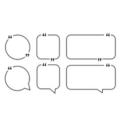 Quotation mark speech bubble Royalty Free Vector Image