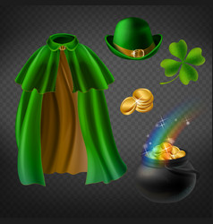 Saint patrick day realistic set Royalty Free Vector Image