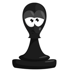 Black pawn on white background Royalty Free Vector Image