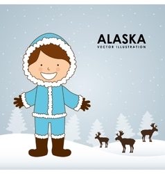 Alaska kid Royalty Free Vector Image - VectorStock