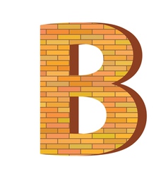 Brick letter B Royalty Free Vector Image - VectorStock