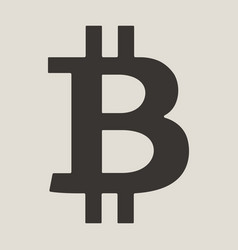 Bitcoin logo black and white Royalty Free Vector Image