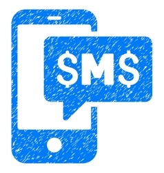 Phone SMS Grainy Texture Icon Royalty Free Vector Image