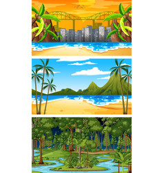 Set of beach elements Royalty Free Vector Image