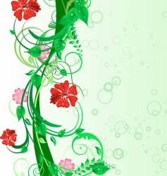 Natural floral background with spring lettering Vector Image
