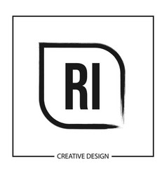 Initial letter ri logo template design Royalty Free Vector