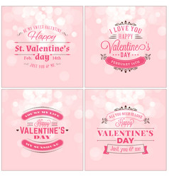 Valentines card set Royalty Free Vector Image - VectorStock