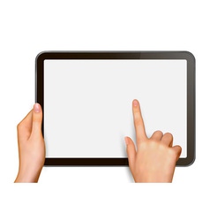 Digital devices outline modern laptop tablet Vector Image