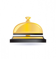 Desk bell vintage hotel reception service bell Vector Image