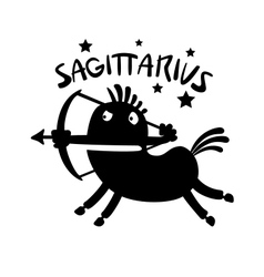 Zodiac sign sagittarius centaur armed with a bow Vector Image
