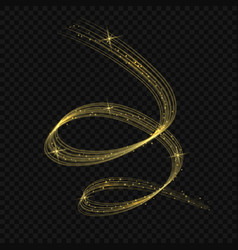 Circle golden light tracing effect Royalty Free Vector Image