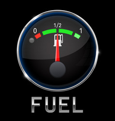 Car engine temperature black gauge normal Vector Image