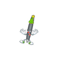 Clown black ballpoint cartoon character with Vector Image