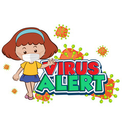 Coronavirus poster design with word virus alert Vector Image
