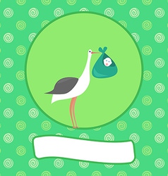 Flying stork frame animation bird delivery Vector Image