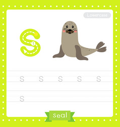 Letter u lowercase tracing practice worksheet Vector Image