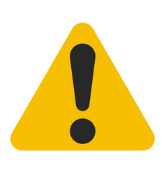 3d sign of the notifications yellow triangle Vector Image