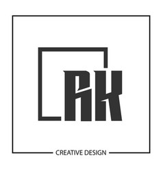Initial letter rk logo template design Royalty Free Vector