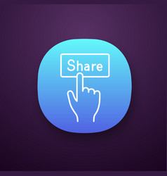 Share button app icon Royalty Free Vector Image