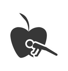 Apple stretching healthy lifestyle design Vector Image