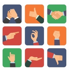 Hand signals Royalty Free Vector Image - VectorStock