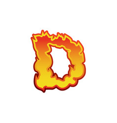 Tattoo fire font flame alphabet fiery letters Vector Image