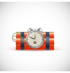 Explosives with digital alarm clock Royalty Free Vector