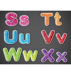 Six letters Royalty Free Vector Image - VectorStock