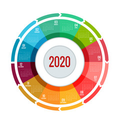 Calendar for 2020 Royalty Free Vector Image - VectorStock