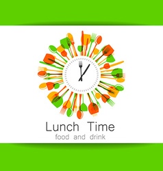 Lunch time restaurant Royalty Free Vector Image
