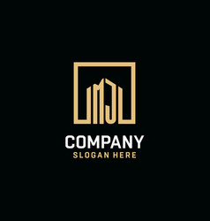 Mj initial wedding monogram logo Royalty Free Vector Image