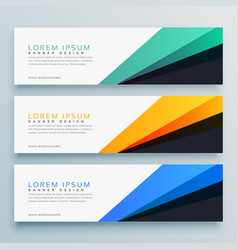 Elegant set thre headers design Royalty Free Vector Image