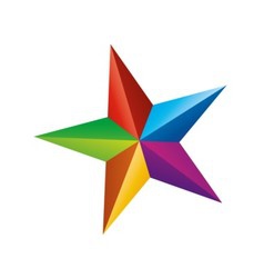 Color hot air balloon Royalty Free Vector Image