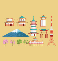 Osaka castle japanese architecture with clouds Vector Image