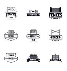 Retrieval logo set simple style Royalty Free Vector Image