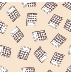 Hand drawn study seamless pattern Royalty Free Vector Image