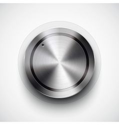 Technology volume button with metal texture Vector Image