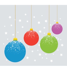 Winter holiday with christmas balls Royalty Free Vector